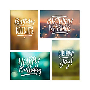 DaySpring - Birthday - Simply Stated - 12 Boxed Cards, KJV (60937),Multi Color