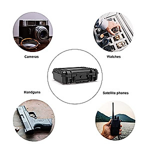 Ant Mag Waterproof Hard Case with Customizable Foam Portable for Camera, Drone, Equipment, Tools, Protective Travel Case for Storage, Carrying, Exterior Size 9.84 * 7.87 * 3inches, Black