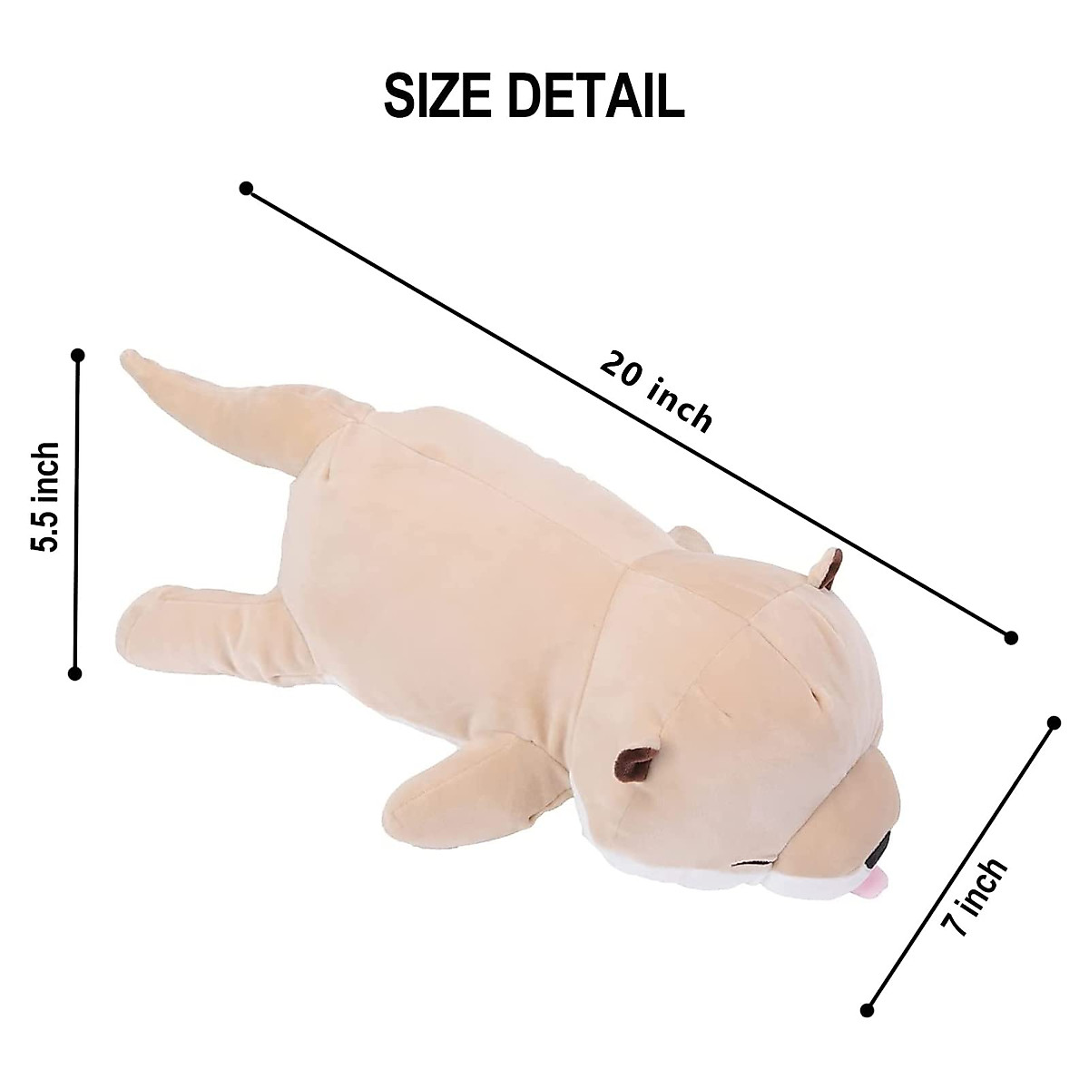 AEECASI Cute Otter Plush,Soft Sea Otter Stuffed Animal Hugging Pillow,Sea Otter Plushie Gift for Boys Girls Kids Toddlers,Adorable Sea Animal Plush Toy,Creative Stuffed Otter Decoration,20"