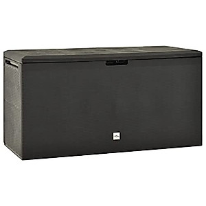 vidaXL Patio Storage Box Garden Cushion Deck Outdoor Storage Chest Storing Pillow Tool Box Blanket Indoor Interior Container Anthracite 44.9"