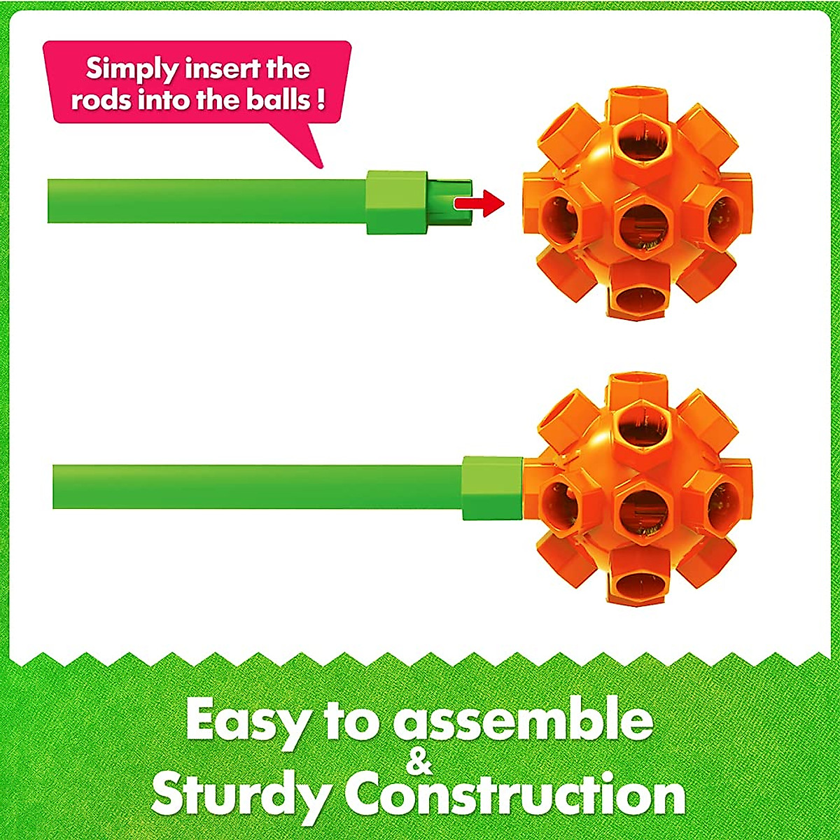 YEEBAY Fort Building Kit for Kids Age 5,6,7,8-Year-Old Boys & Girls, 120 pcs Forts Builder Creative Fort Toy for DIY Castles, Tunnels, Play Tent, Rocket, Tower Indoor & Outdoor