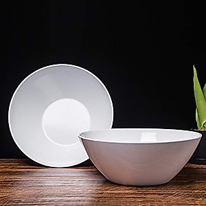 KOXIN-KARLU 11.5-inch Melamine Mixing and Serving Bowls | set of 2 White Color