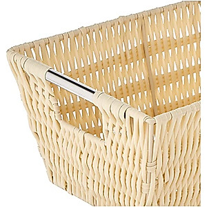 Whitmor Rattique Small Shelf Tote Latte (Pack of 2)