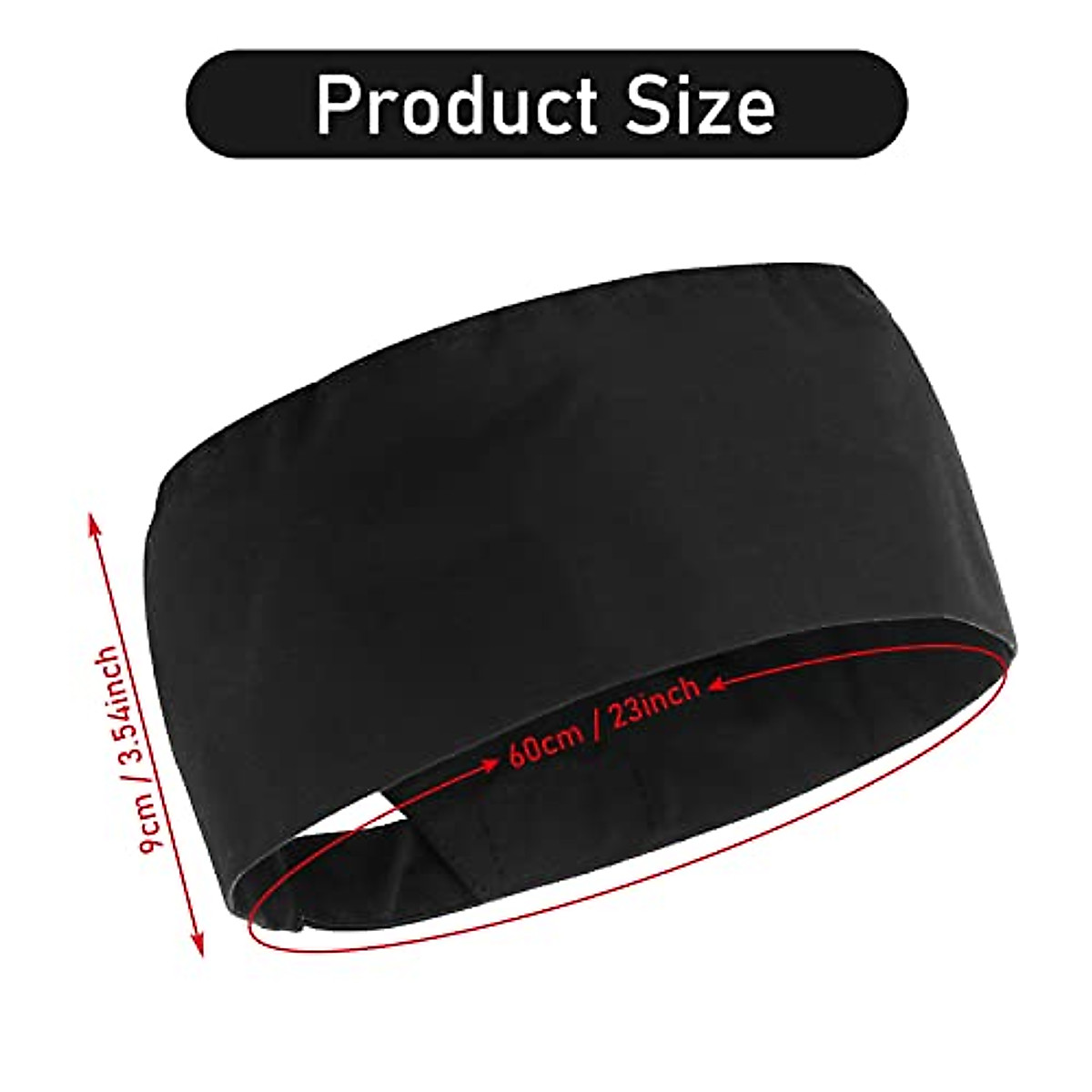 Yolev Mesh Top Skull Cap Professional Catering Chefs Hat Black Adjustable Food Service Caps for Kitchen Cooking Service and Other Work Black