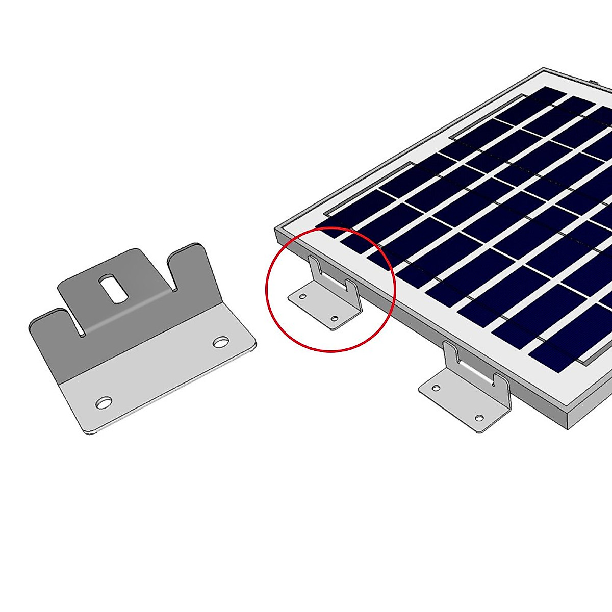 ACOPOWER Solar Panel Mounting Z Bracket - 4 Units for RV Boat Off Gird Installation