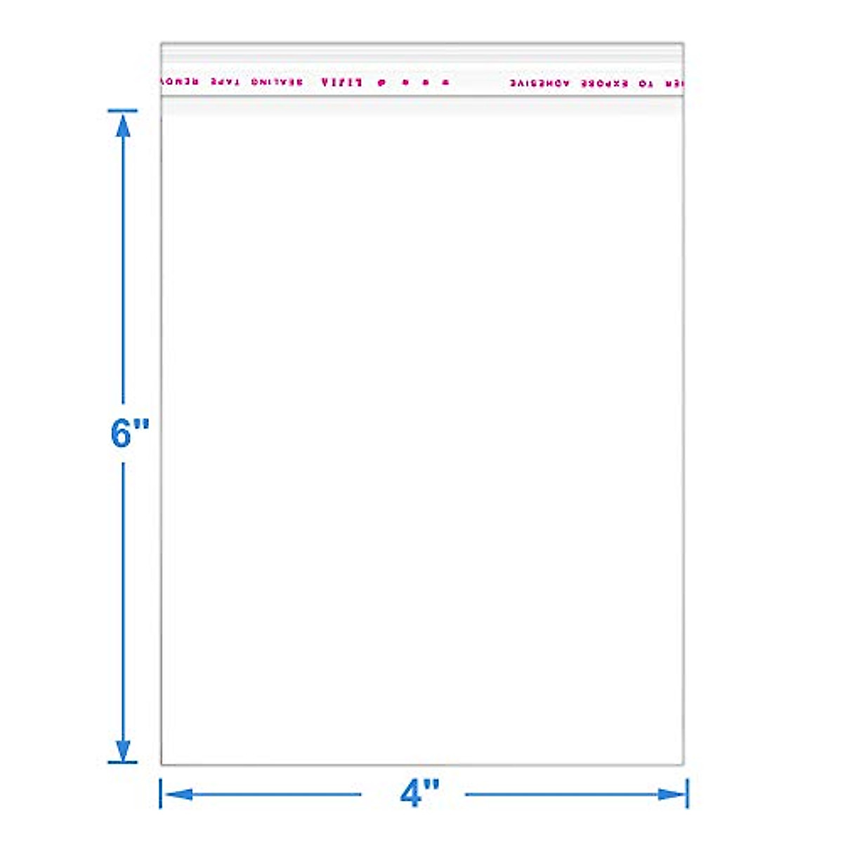 LISM 1000 Pack 4" x 6" Thick Clear Self Seal Plastic Cellophane Bags Heavy Duty 1.6Mil Resealable Self-Sealing Photos Card Gifts Cello Bag Bakery Cookie Candy OPP Treat Poly Bags