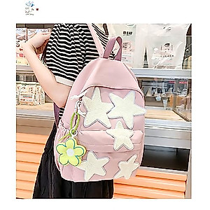 TIMMOR MAGIC Y2k Backpack for Women Aesthetic Bags with Star Graphic Vintage Coquette Bags Y2k Fashion Cyber Bag(style5-pink)