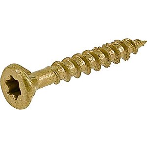 Power Pro 48605 Wood Screws, #8 x 1-1/4", Premium Outdoor Deck Screws, Rust Resistant, Epoxy Coated Bronze, 5lb Tub, 1215 pcs