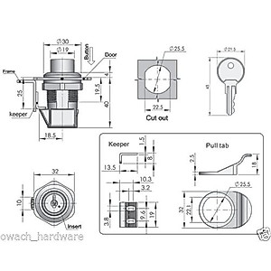 OWACH Push Button Latch with Locking for Marine Boat Tool Box, Glovebox, Radio Box, Electronic Box (with Locking, 1 Pack)