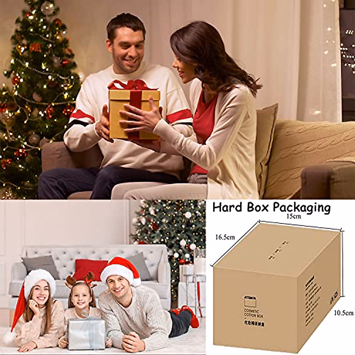 Tecbeauty Qtips Storage Organizer - 2 Grids Separate Cotton Swabs Dispenser Qtips Holder Bathroom Canisters with Hinged Lids for Cotton Balls, Cotton Pads, Pink