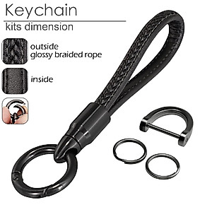 Lcyam Key Fob Cover Case with Keychain Strap, Compatible with Honda Accord Civic CR-V Passport Pilot Insight Smart Key, Black