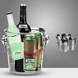 Ice Bucket for Freezer Juice Drinks Bucket Ice Bucket Thick Ice Holder Container for Bar Party Champagne Wine Barrel Drink Ice Cooler Bucket Wine Be