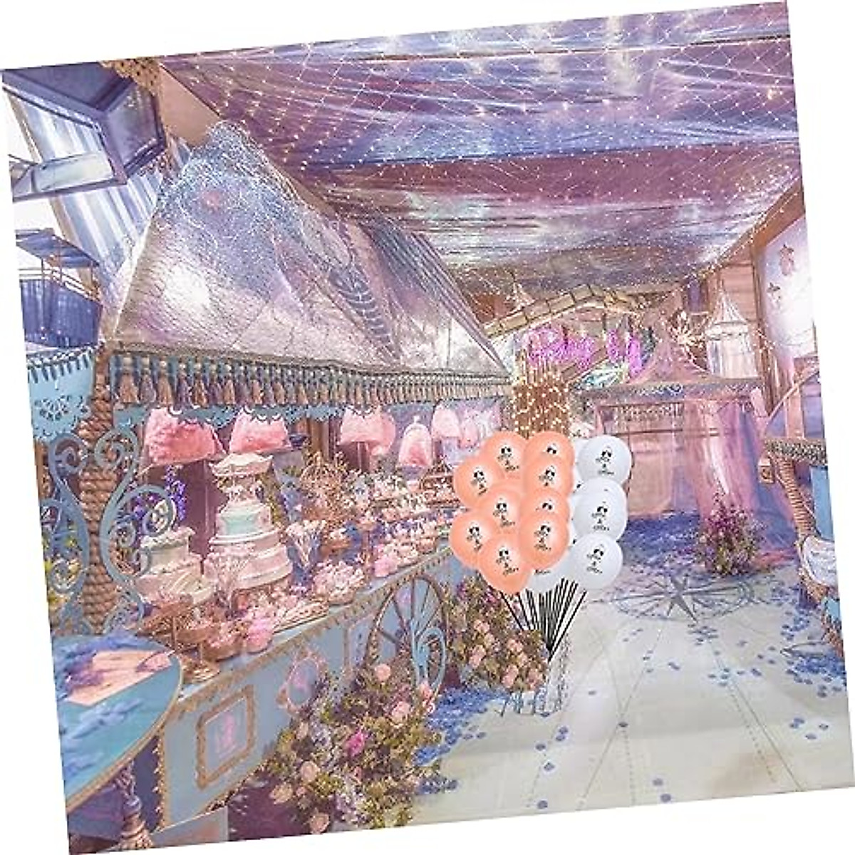 Abaodam 40 pcs Kit for Decor White Rose Ballons & Garland Decoration Latex Engagement Mrs To Mr Printed Gold Letters Day Valentines Letter Decorative Balloons Wedding and Party