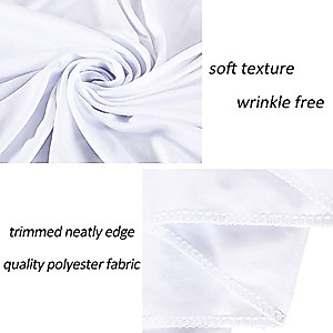 10ft x 7ft White Backdrop Curtain for Parties Wedding White Wrinkle Free Backdrop Drapes Panels for Baby Shower Gender Reveal Birthday Photo Photography Polyester Fabric Background Decoration