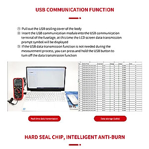 UNI-T Digital Multimeter UT61E+ 22000 Counting AC and DC Current Multimeter High-Frequency Response Measurement Can accurately Measure Changes in weak Signals