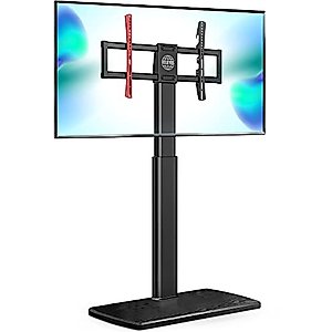 FITUEYES Swivel Floor TV Stand for 32 to 70 Inch TVs Tall Universal TV Stand Mount with Sturdy Wood Base, Space Saving for Corner Bedroom…