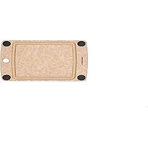 Epicurean All-In-One Cutting Board with Non-Slip Feet and Juice Groove, 10" × 7", Natural/Black