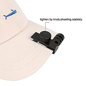 PellKing Baseball Cap Metal Clip Mount Baseball Cap Clamp Quick Release Mount Compatible with GoPro Hero 10 9 8 7 6 5 Black,DJI Osmo Action 2,AKASO and Most Action Cameras