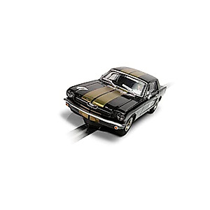 Scalextric Classic Ford Mustang Black and Gold #47 1:32 Slot Race Car C4405