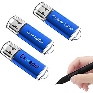 USB Flash Drives Custom Logo 1GB 50PCS Exmapor Personalized Memory Stick