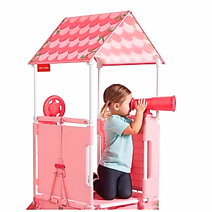 Radio Flyer Play & Fold Away Princess Castle, Toy Slide, Fort, & Climbing Playhouse