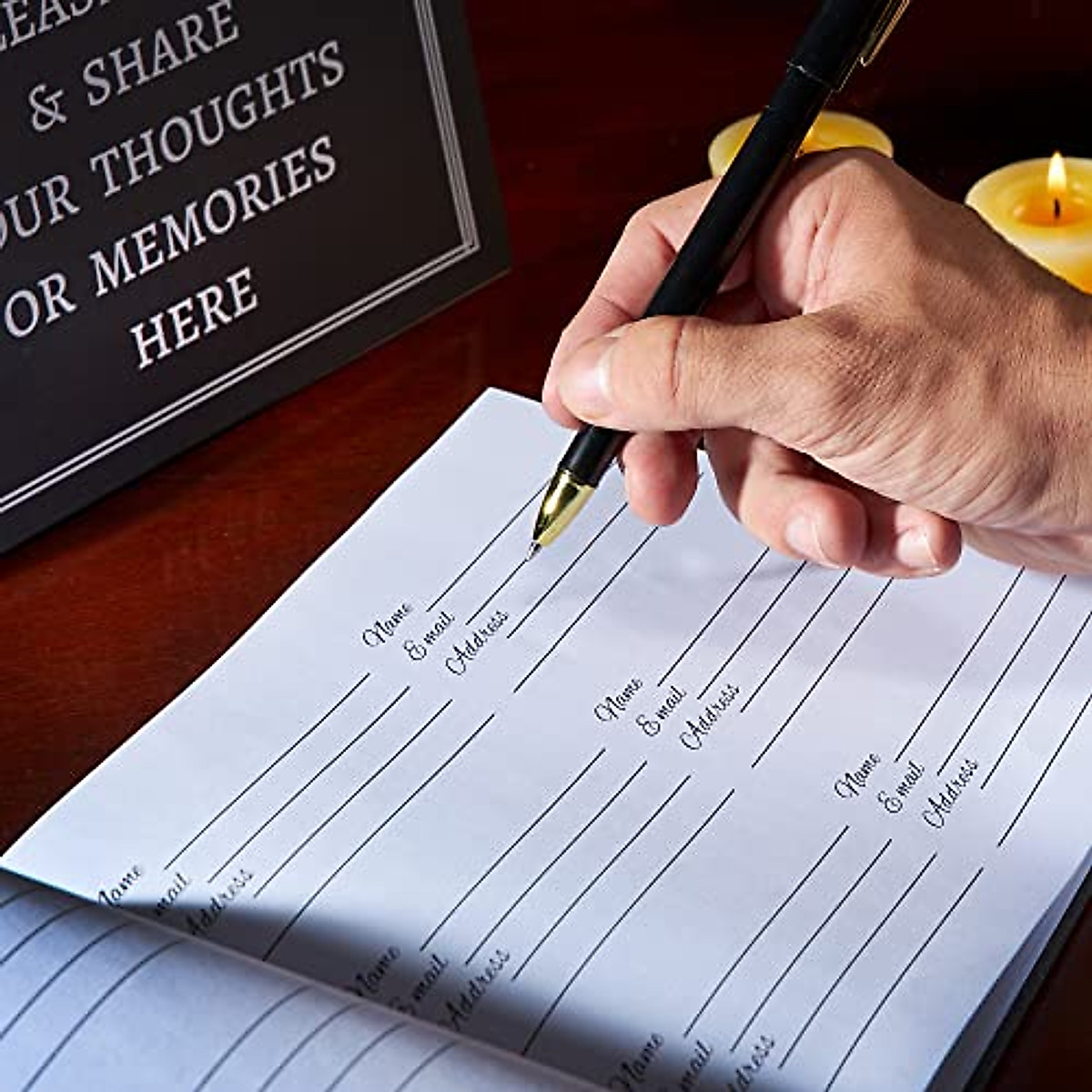 SAMKEDOO Funeral Guest Book | Funeral Book | Guest Book for Funeral | Celebration of Life | Funeral Guest Book for Memorial Service | Celebration of Life Guest Books | Share a Memory Cards