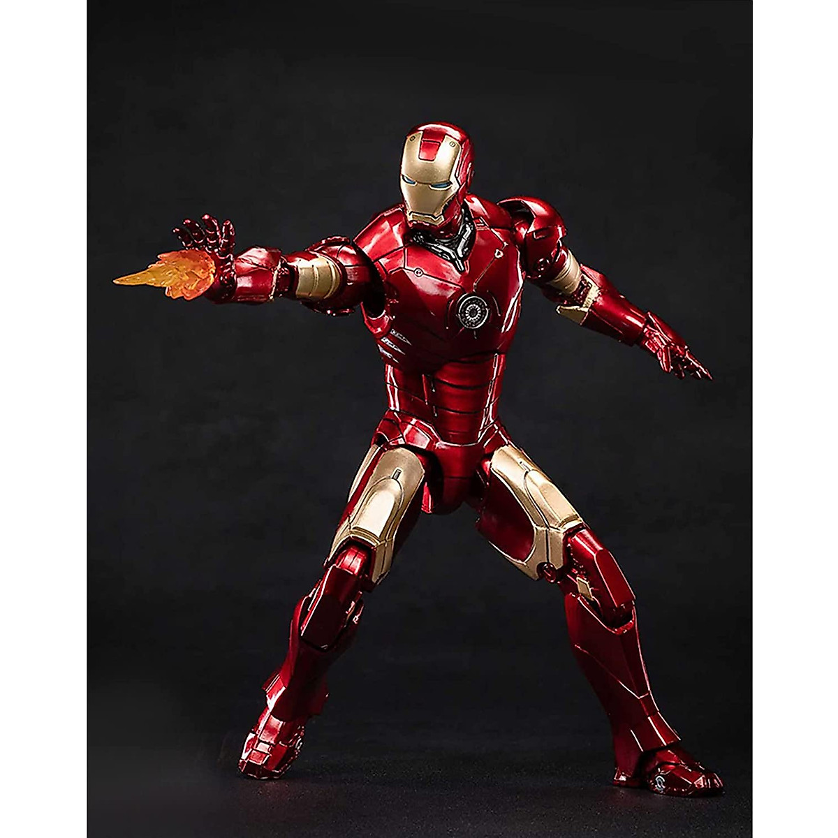 UXOUYIC Irοnman Movie Series - Collectible Irοnman Action Figure Metal Painting 20 Joints Movable Model Toys (7 inches) (Mark 3)