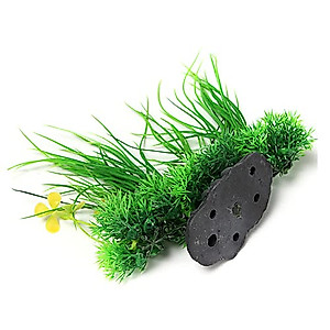 Bubblefin Fish Tank Aquarium Aquascape Artificial Plastic Plant (Fescue Similar, 7"×3"×6" H)