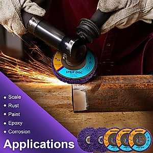 WENORA 5 Pack Strip Discs Stripping Wheel for Angle Grinder, 4-1/2" x 7/8" Strip Discs Stripping Wheel, Clean and Remove Paint Coating Rust Welds Oxidation