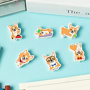 ANGOLIO 60Pcs Corgi Cartoon Erasers Back to School Gifts for Kids Animal Pencil Top Erasers Mini Kawaii Cartoon Corgi Eraser for Classroom Activities Rewards Game Prizes Corgi Birthday Party Supplies