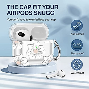 Maxjoy Airpod 3rd Generation Case 2021 Flowers Cute Airpods Case 3rd Generation Clear Apple Airpods 3 Case Cover with Keychain for Women Girls (Morning Flower)