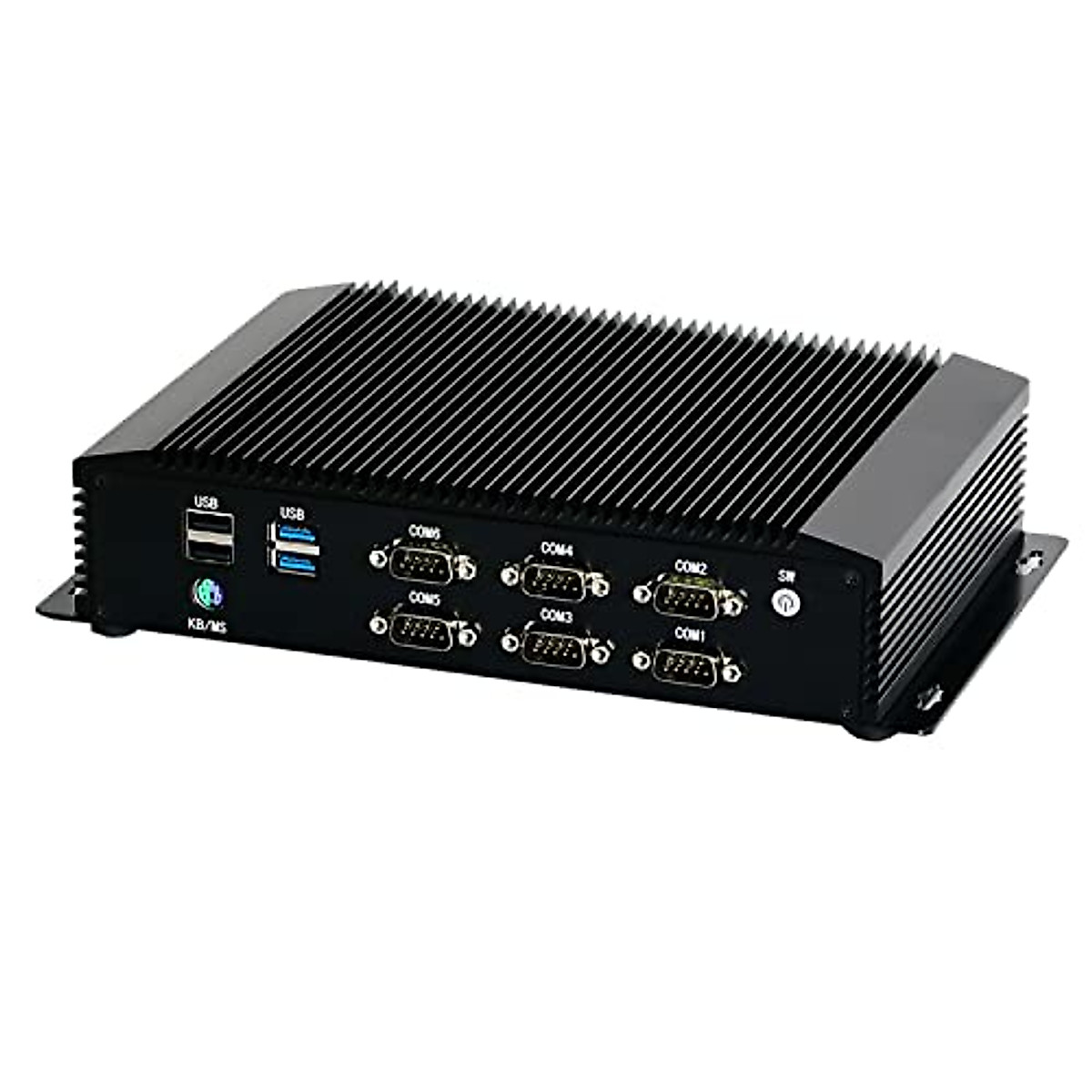 HUNSN Industrial PC, Fanless Mini Computer, Windows 11 or Linux Ubuntu, 4G, WOL, Watchdog Supported, I3 6006U 6157U, IM06, 2 x LAN, GPIO, 6 x COM RS232 422 485, 8G RAM, 128G SSD