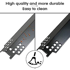 Criditpid BBQ-Element Grill Heat Plate Shield Replacement Parts for CharBroil 463436215, 463436213, 467300115, Porcelain Steel Burner Cover for CharBroil G432-0096-W1. (4 Pack)