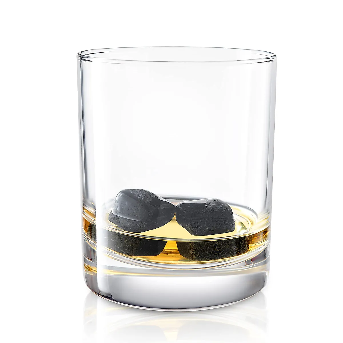 Set of 9 Grey Beverage Chilling Stones [Chill Rocks] Whiskey Stones for Whiskey and Other Beverages - in Gift Box with Velvet Carrying Pouch - Made of 100% Pure Soapstone - by Quiseen