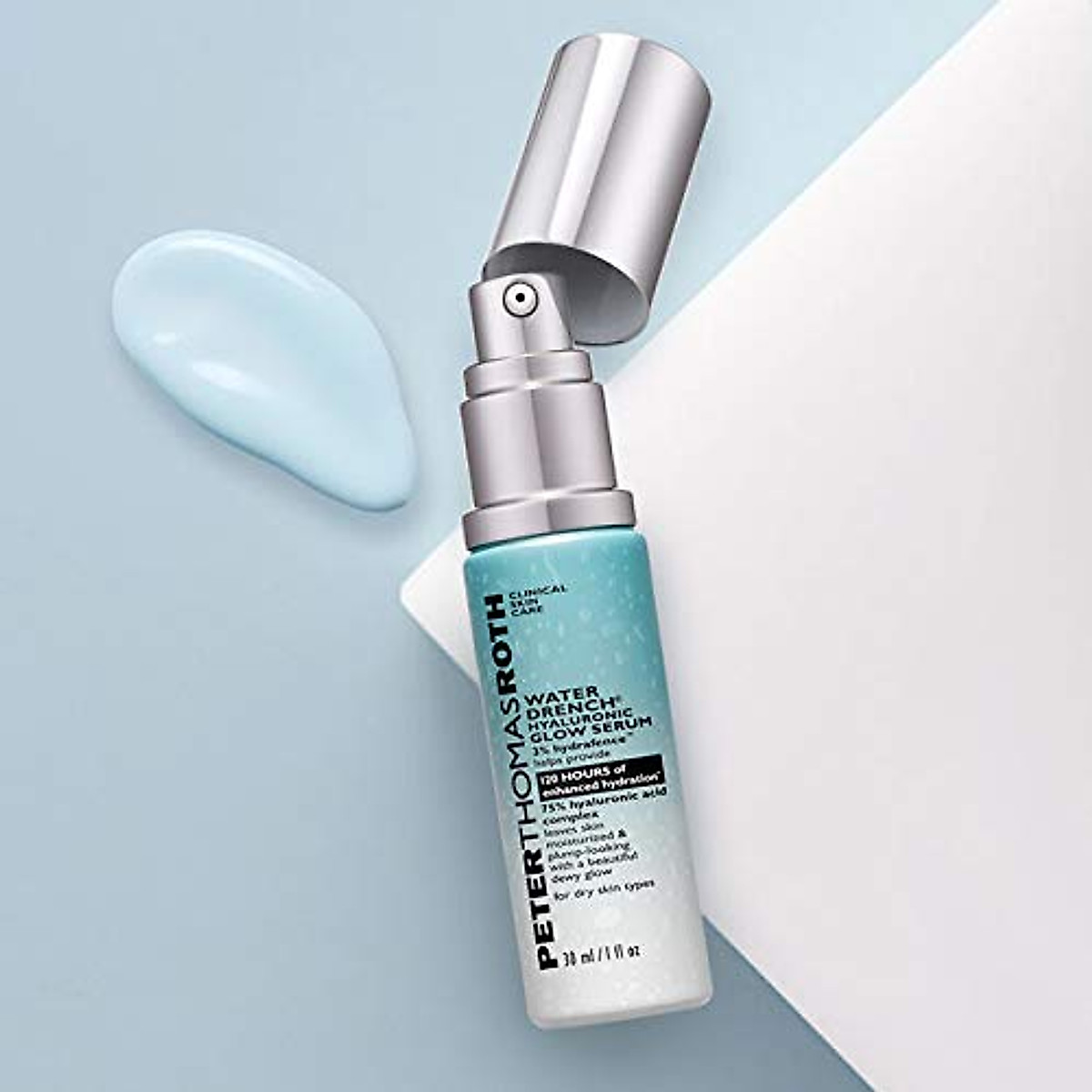 Peter Thomas Roth | Water Drench Hyaluronic Glow Serum | Hydrating Serum, Up to 120 Hours of Enhanced Hydration, 1 Fl Oz.