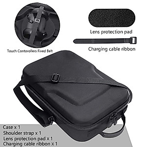 CrustPro Fashion Travel Case for Oculus Quest VR Gaming Headset and Controllers Accessories Waterproof Carrying Bag (Black)