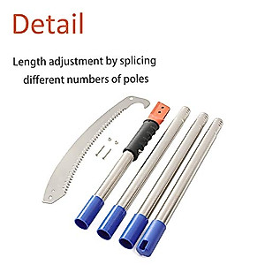 HOSKO 10FT Pole Saw for Tree Trimming, Long Extension Pruning Saw, Blade Tree Trimmer Pole, Manual Pole Cutter for, Yard Garden and Patios Trees Branches Cutting