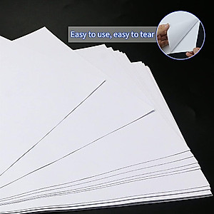 ISusser 20 Sheets A4 Size 8.3x11.5 Inch Clear Double Sided Adhesive Tape Sheets, Super Strong Sticky Tape, DIY Art/Craft/Home Decorative Tape with White Liner