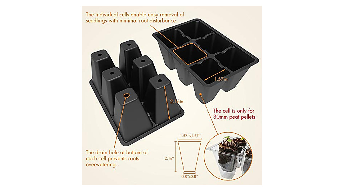 Gardzen 20-Set Garden Propagator with Seed Trays & Humidity Dome