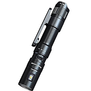 Fenix LD12R EDC Flashlight, 600 Lumen USB-C Rechargeable, AA Compatible, Main and Side Dual LEDs Work Light with Magnetic Clip and Lumentac AA Organizer