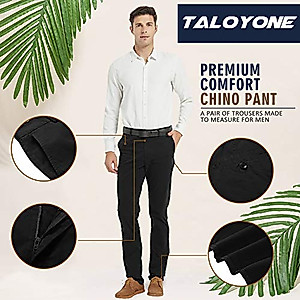 Taloyone Mens Casual Pants Mens Chinos Pants Black Work Pants Men Comfy Breathable Slacks for Mens Work Pants Mens Trousers Suit Pants Mens Dress Pants Work Pants for Men Trousers for Men Suit