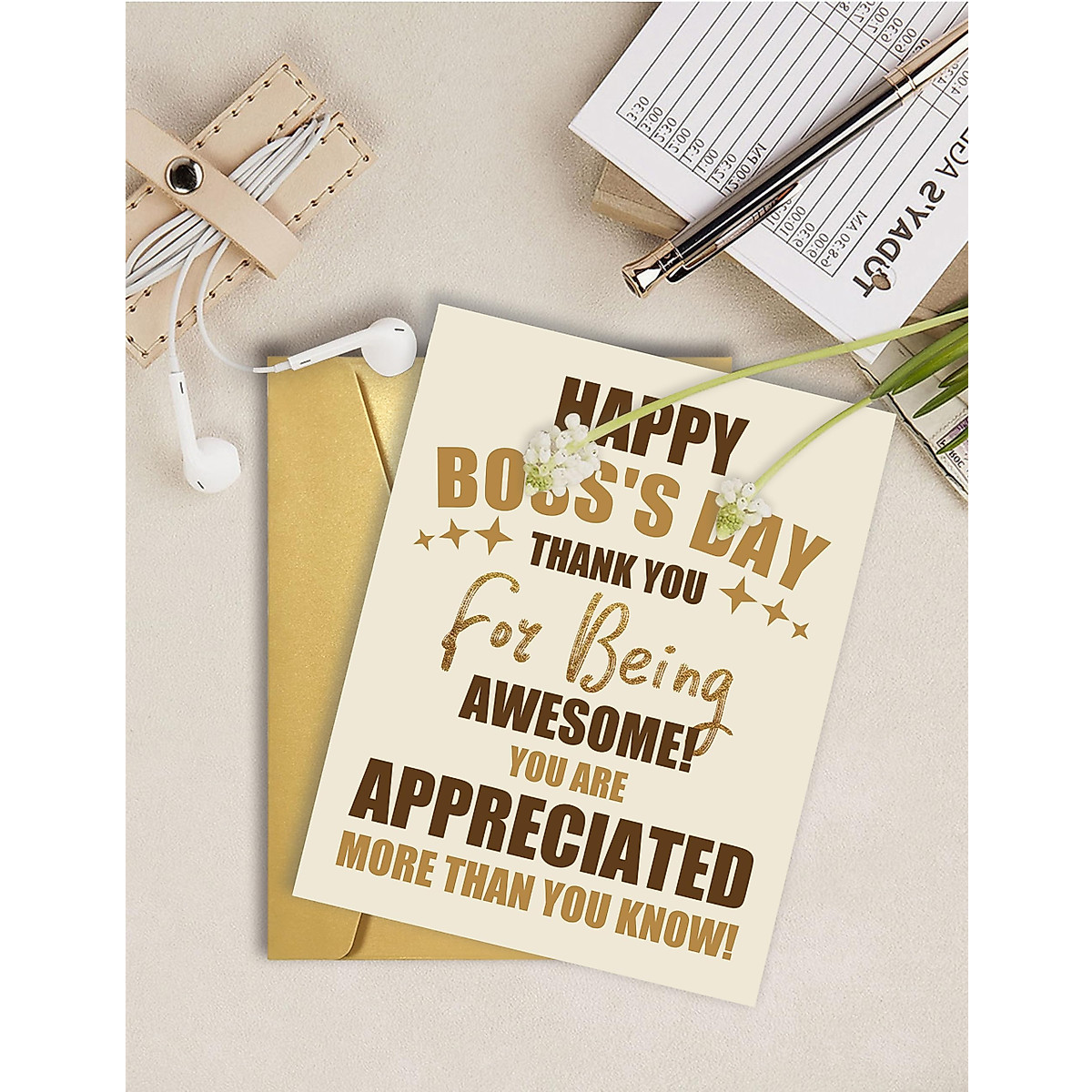 Jumbo Happy Boss’s Day Card for Boss Manager, Big Boss Thank You Card, Funny Oversize Appreciation Card from Team, Thank You for Being Awesome