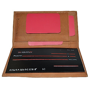 Genuine Leather Simple Check Book Holder Style - Mw156cf (Tan)
