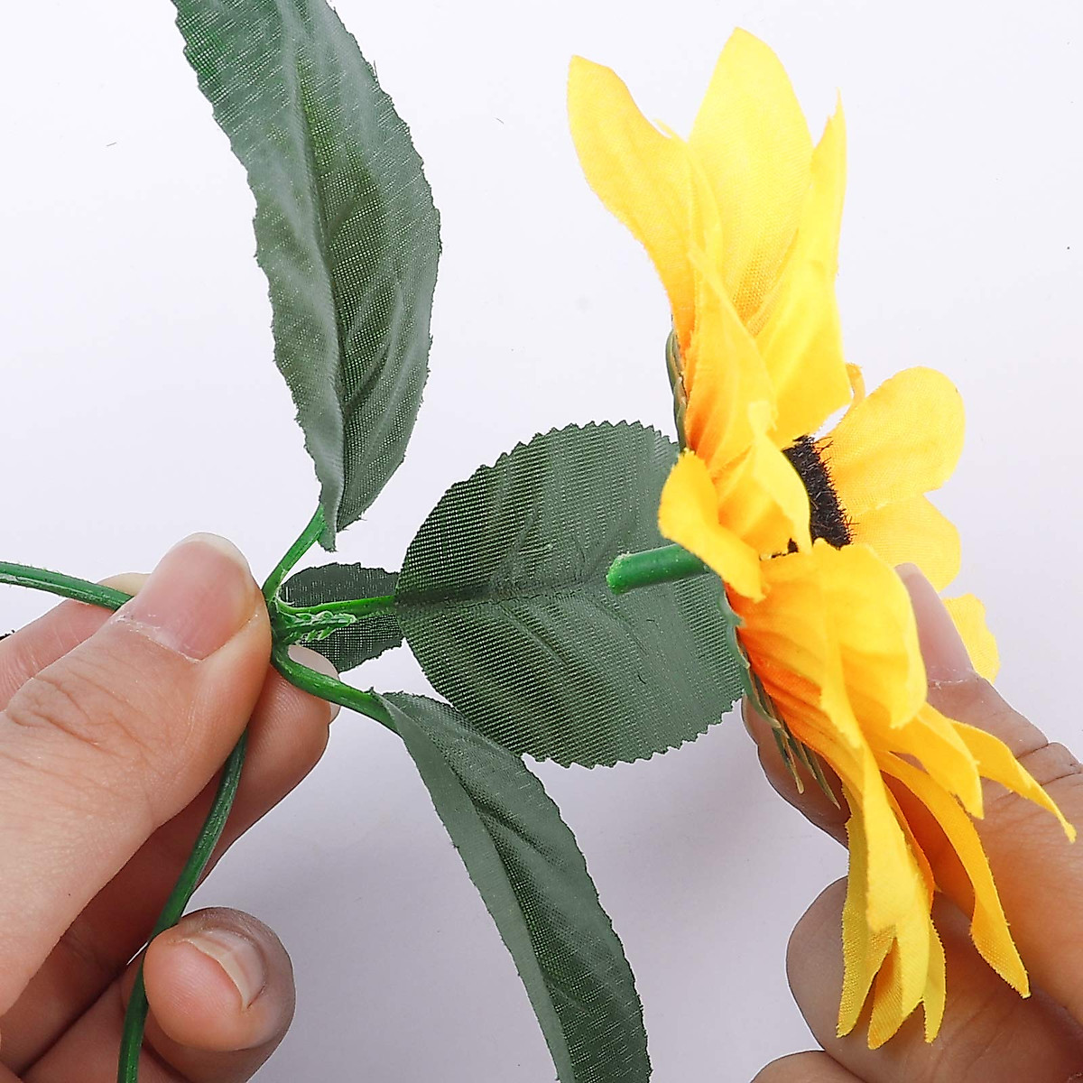 WXBOOM 4pcs Artificial Sunflower Vine Hanging Sunflower Garland Silk Artificial Flowers with Garland Garden Craft Art Party Wedding and Home Decoration