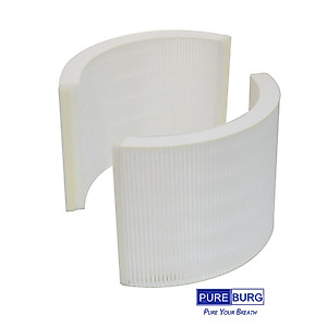 PUREBURG Replacement Filter Set Compatible with Crane EE-7002AIR Air Purfier HS-1941,2-Pack (4 Filters) H13 HEPA Air Clean Dust