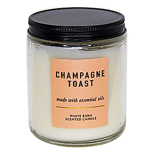 White Barn Bath & Body Works Single Wick Scented Candle Champagne Toast (Champagne Toast) Packaging Varies