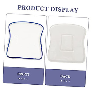 Pasta Accessories Plate Jewelry Tray Food Tray Pizza Tray Biscuit Bowl Ceramic Jewelry Tray Breakfast Food Plate Home Accessory Home Supply Fruit Salad Ceramics Bread Blue