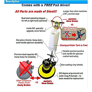 janiLink Multi-Function Floor Buffer 17"/ 20" Kit (20 in) [Free Bonuses]