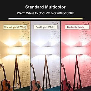 Minoston Smart Light Bulb, Alexa WiFi LED Light Bulb, A19 RGBCW Color Changing, 2700K-6500K Multi-White Dimmable, Works with Alexa and Google Assistant, 2.4GHz, 800LM, 9W, E26, No Hub Required(MB10TW)