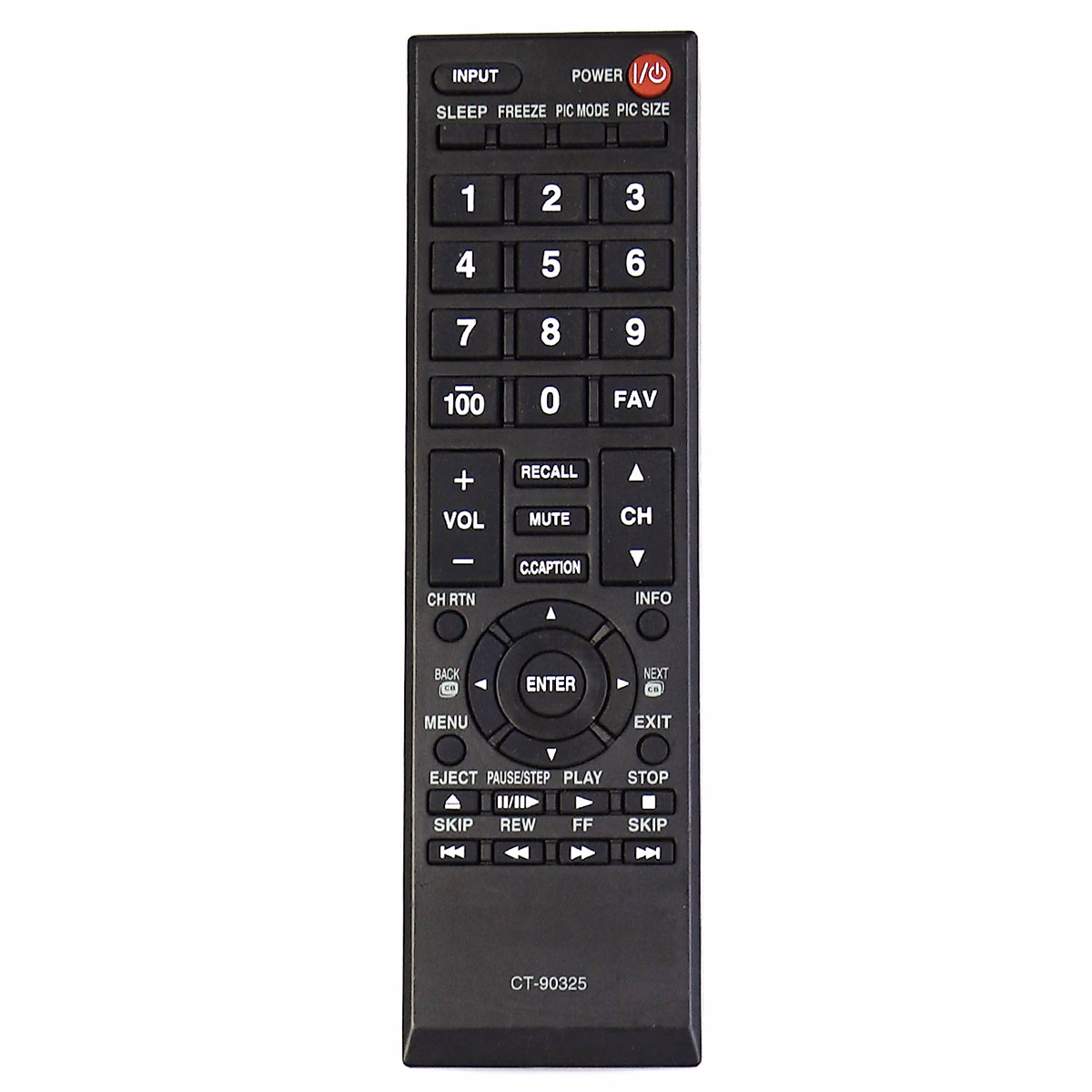 New CT-90325 Remote Control fit for Toshiba LCD LED TV 19AV600 19AV600U 19AV600UZ 19C100 19C100U 19C10U 19C1D 19C1DU 19L4200 19L4200U 19SL400 19SL400U (CT90325)(75014374)(75022871)
